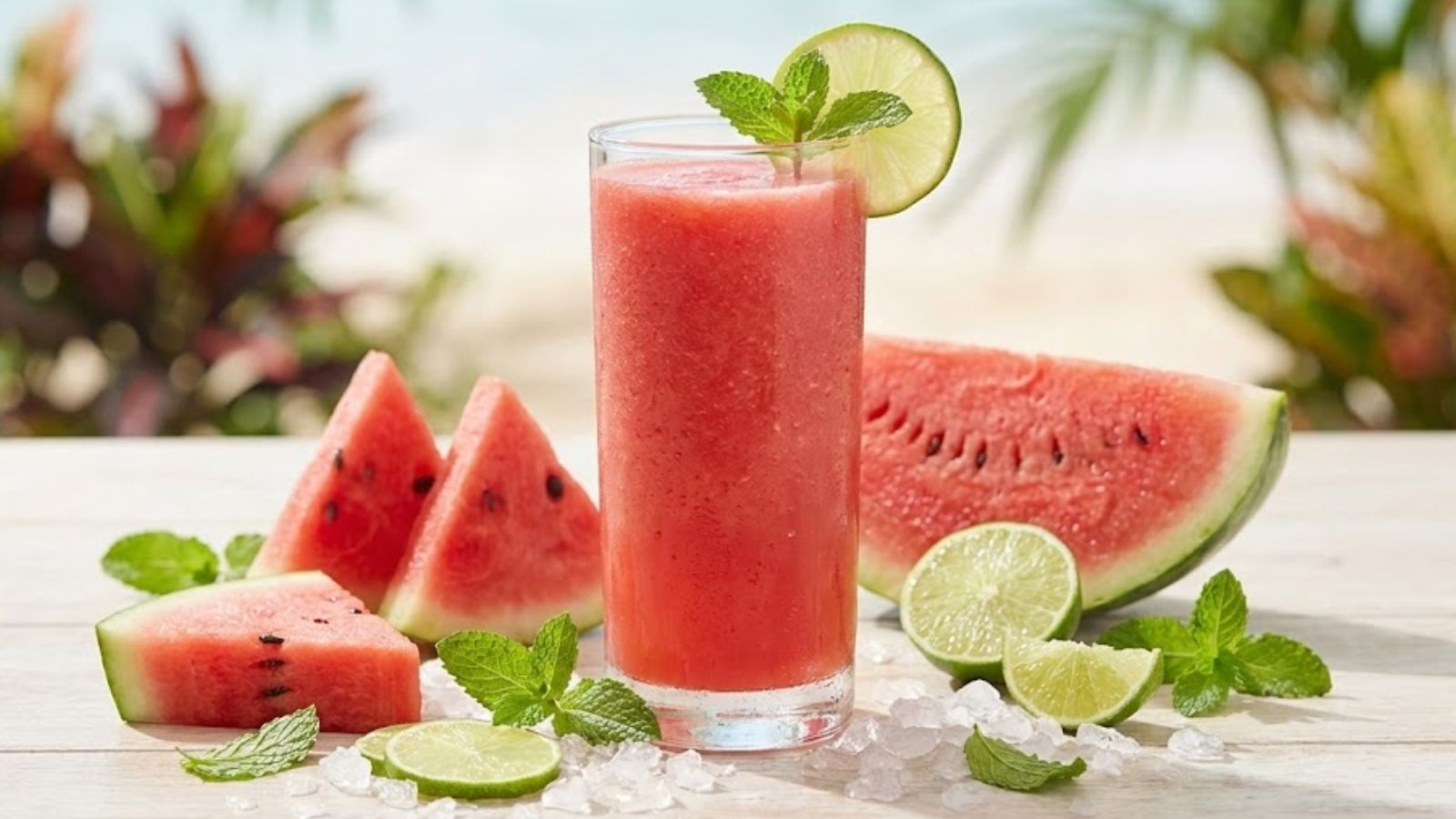 Refreshing Watermelon Mojito Tropical Smoothie Recipe
